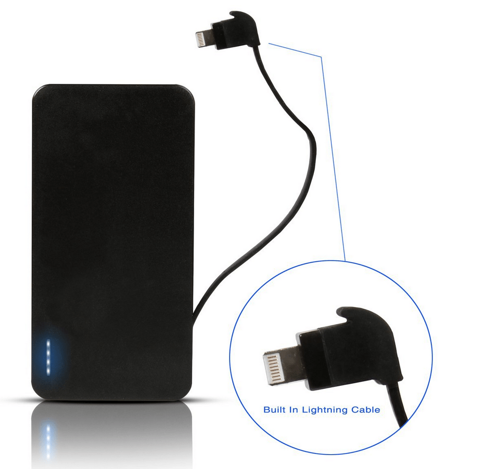 Lightning battery pack: Photive 3000 mAh battery pack with built-in ...