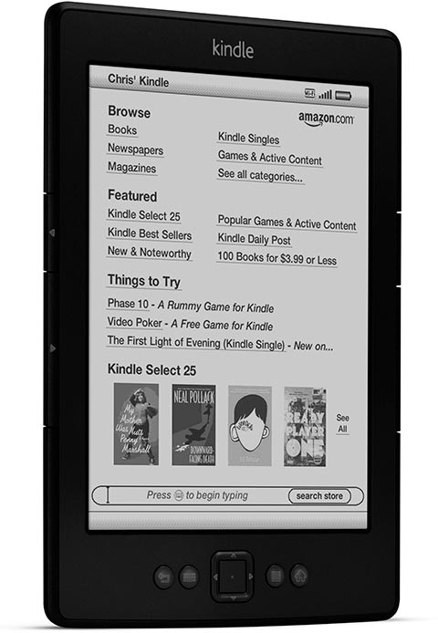 Amazon Kindle eReader Wi-Fi only, 6" E-Ink (refurb) $47.99 + free shipping