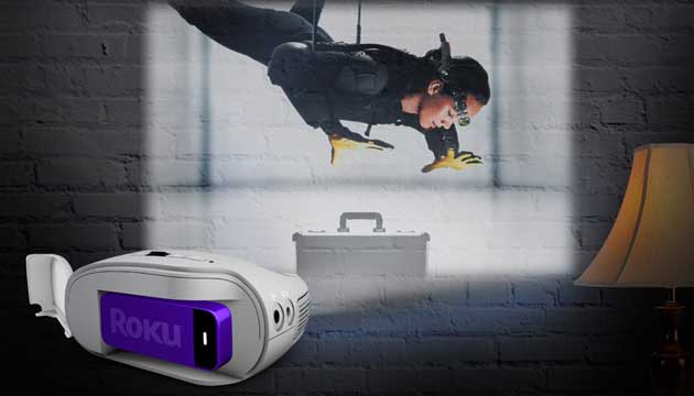3M Streaming Projector powered by Roku, projects up to 120" $170 ...