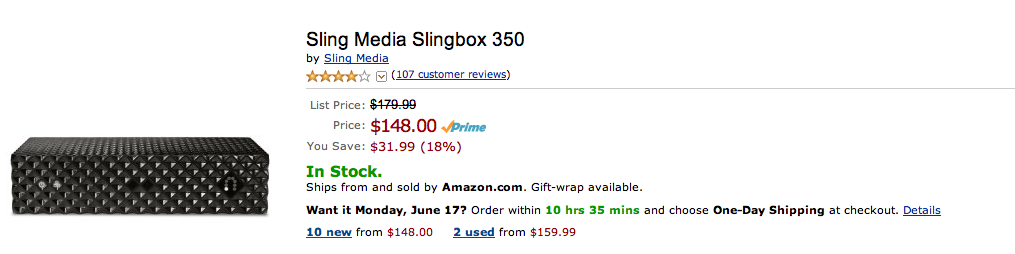 Sling Media Slingbox 350, stream HDTV to your iPhone, iPad & other ...