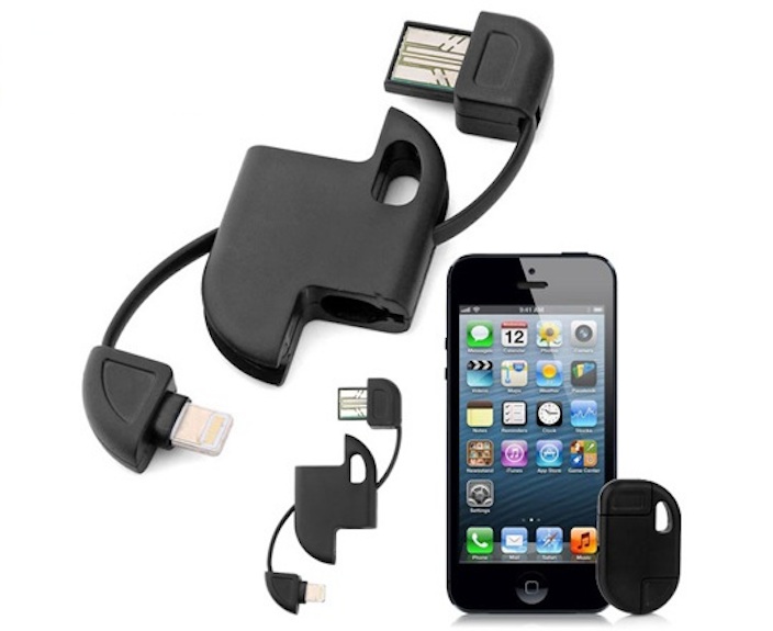 2-Pack of 8 Pin Lightning Key Chain Chargers for iPhone 5 $9 + $4 Shipping