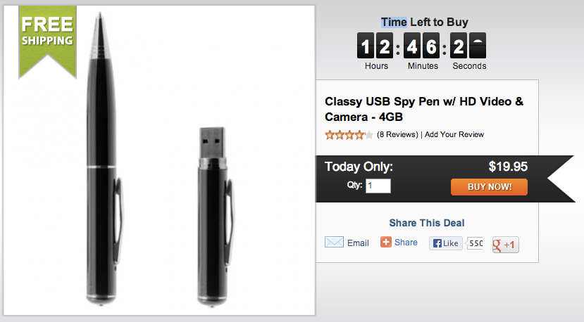 4GB USB Spy Pen w/Audio/Video Camera $20 shipped - 9to5Toys