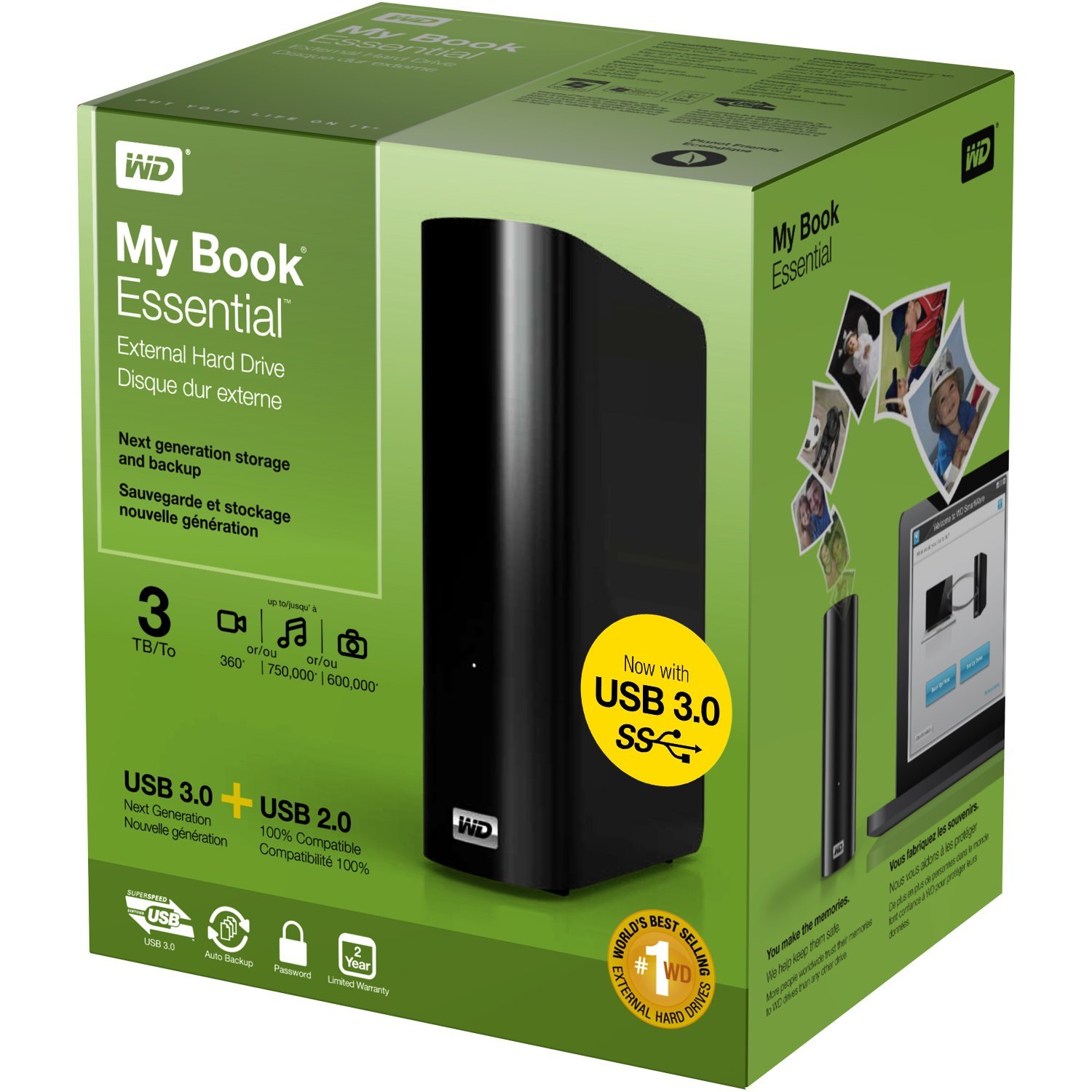 WD My Book 3TB External USB 3.0 Desktop Hard Drive $100 Shipped (Reg. $150)