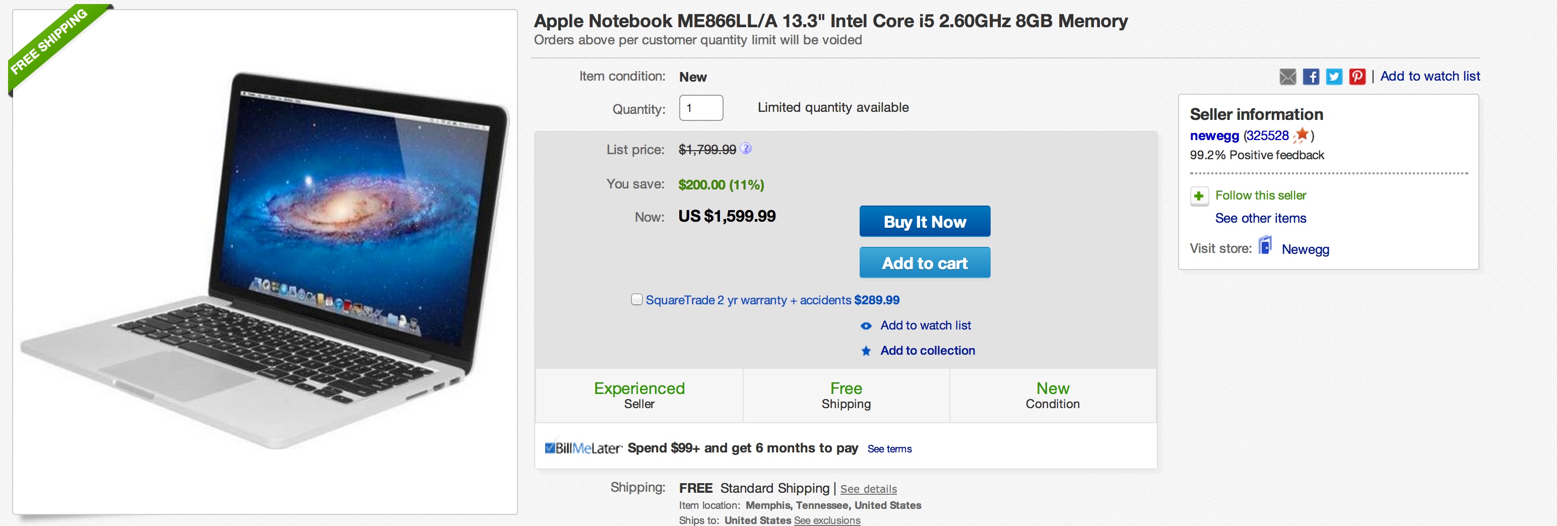 Apple MacBook Pro 13.3-Inch Laptop with Retina Display and Intel Core ...