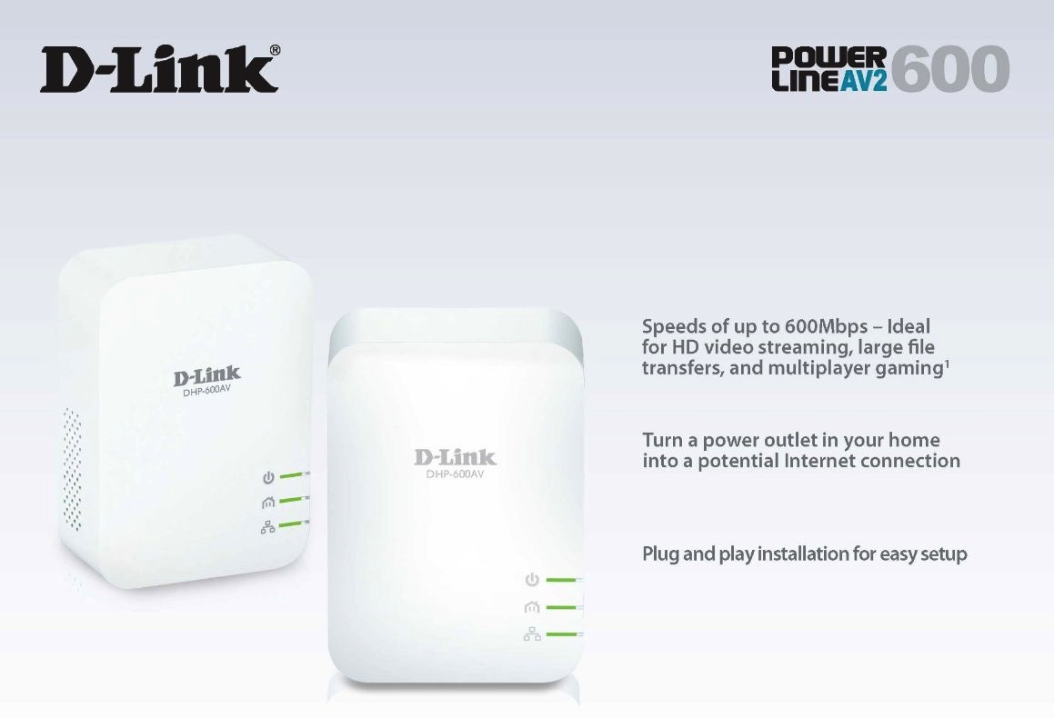 D-Link AV2 600Mbps Gigabit PowerLine Starter Kit: $70 shipped (Reg. $100)