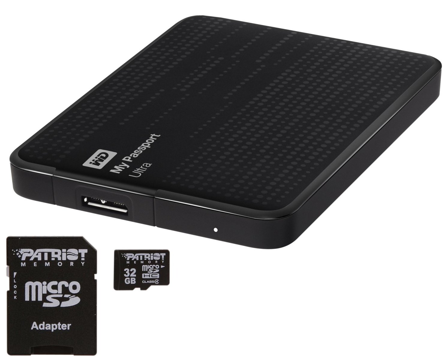Western Digital My Passport Ultra 1TB USB 3.0 HD + Patriot 32GB Micro ...