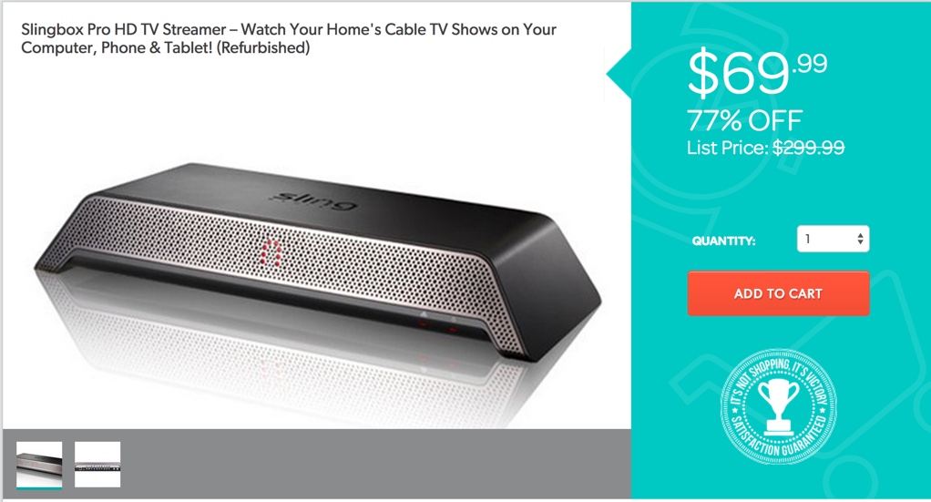 Slingbox Pro HD TV Streamer refurb $70 shipped (Reg. $300)