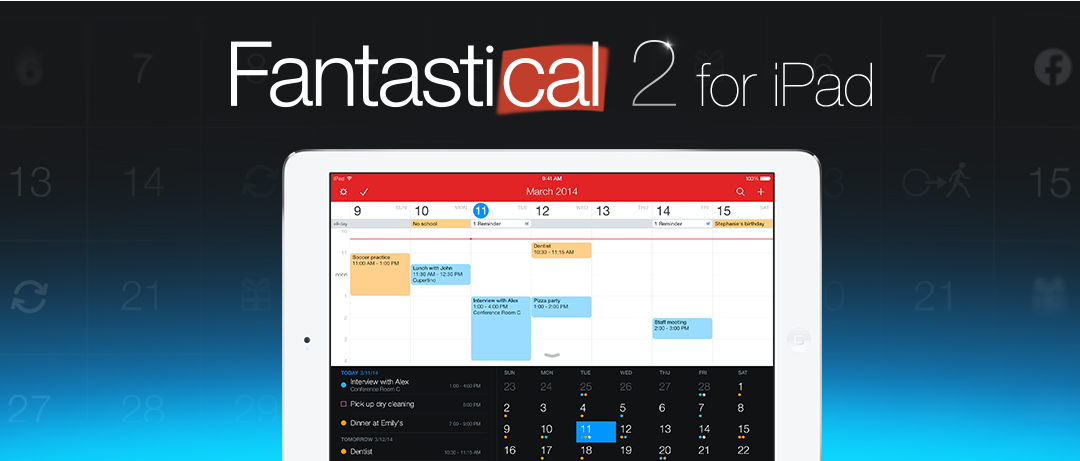 Fantastical 2 calendars and reminders app: iPhone $3 (Reg. $5), iPad $7 ...