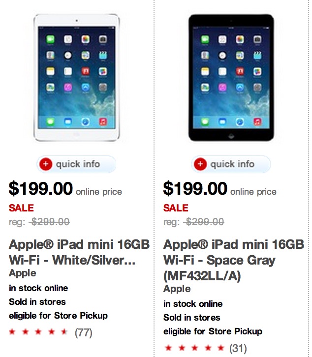 Apple iPad mini for $199 (33% off) goes live online and at Target stores
