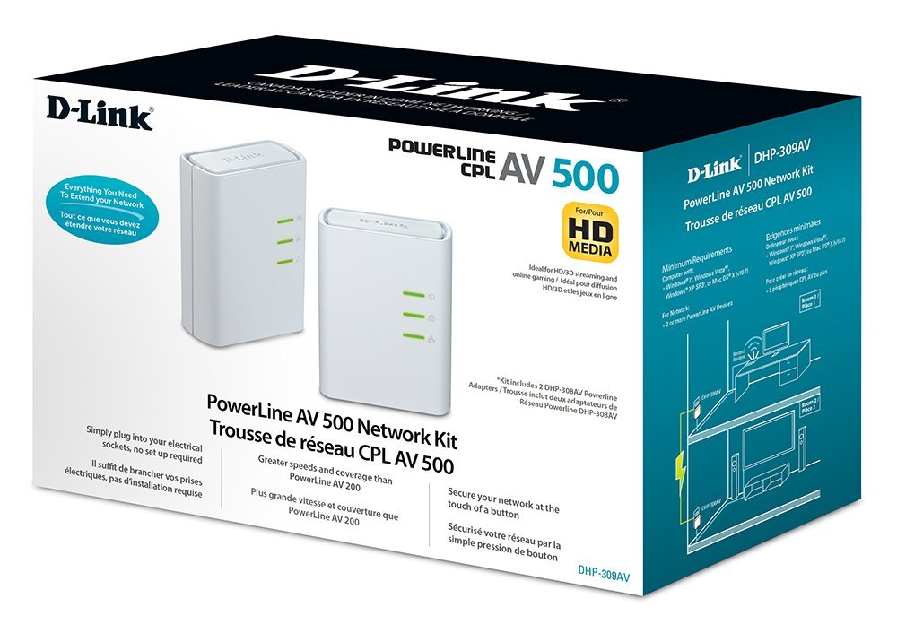 D-Link DHP-309AV Mini Powerline Starter Kit $25 shipped (orig. $80)