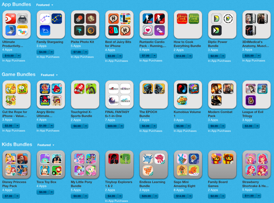 New iOS 8 app bundles offer popular apps/games at discounted prices