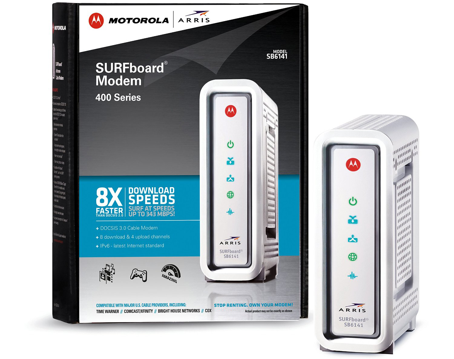 Motorola SB6141 DOCSIS 3.0 Modem + TP-LINK Archer C7 802.11ac Wireless ...