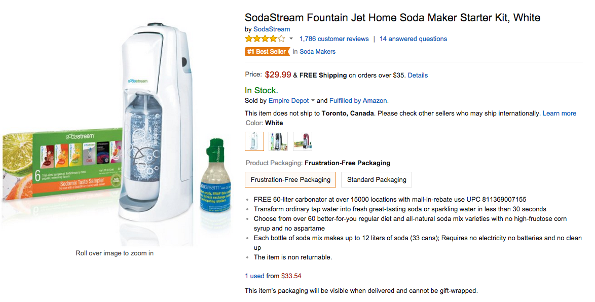 Home: SodaStream kit $30, Philips Sonicare electric toothbrush $85 ...