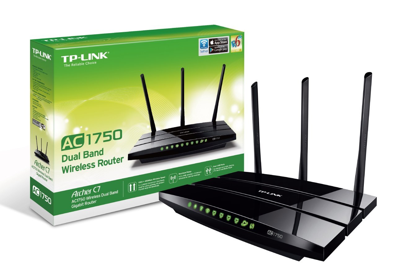 TP-LINK Archer C7 AC1750 Dual-Band Wireless AC Gigabit Router: $60 ...