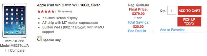 Up to $70 off iPads at Staples: Air 2 starts at $459, mini 3 $379 w ...