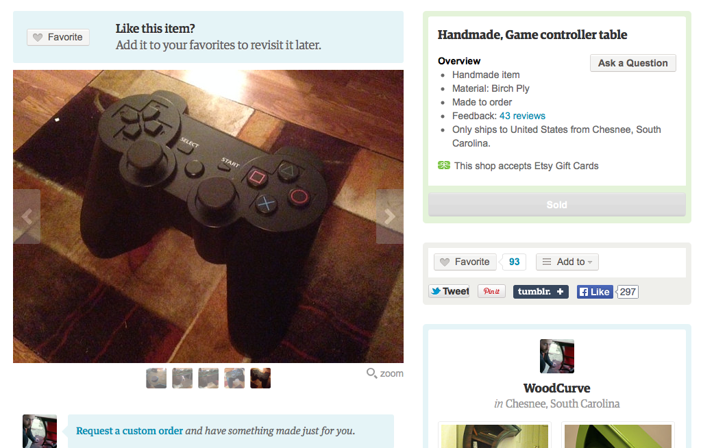 This giant custom PlayStation controller table is ridiculously detailed