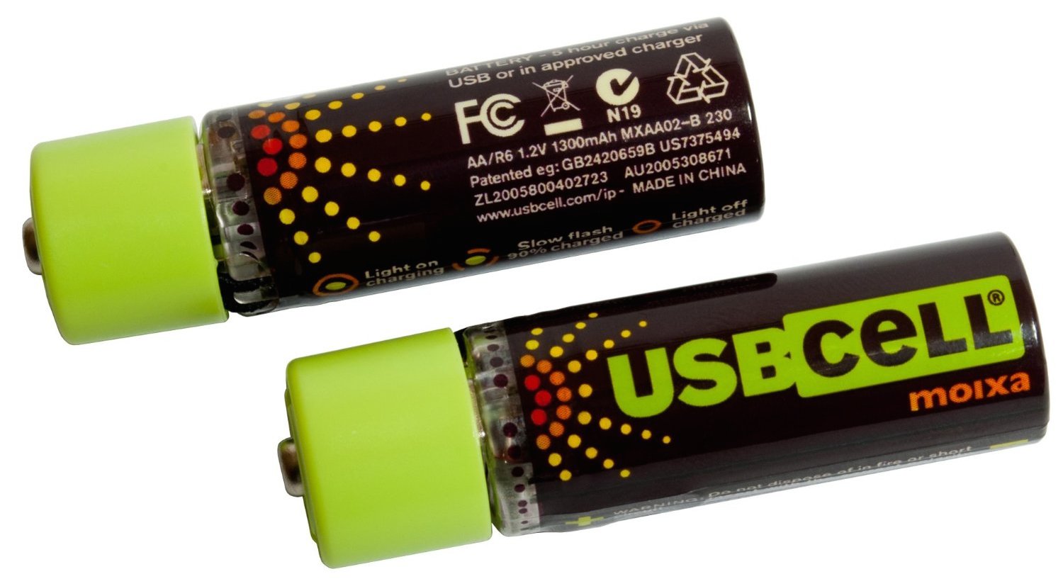 These AA and AAA batteries can be recharged from any USB power source