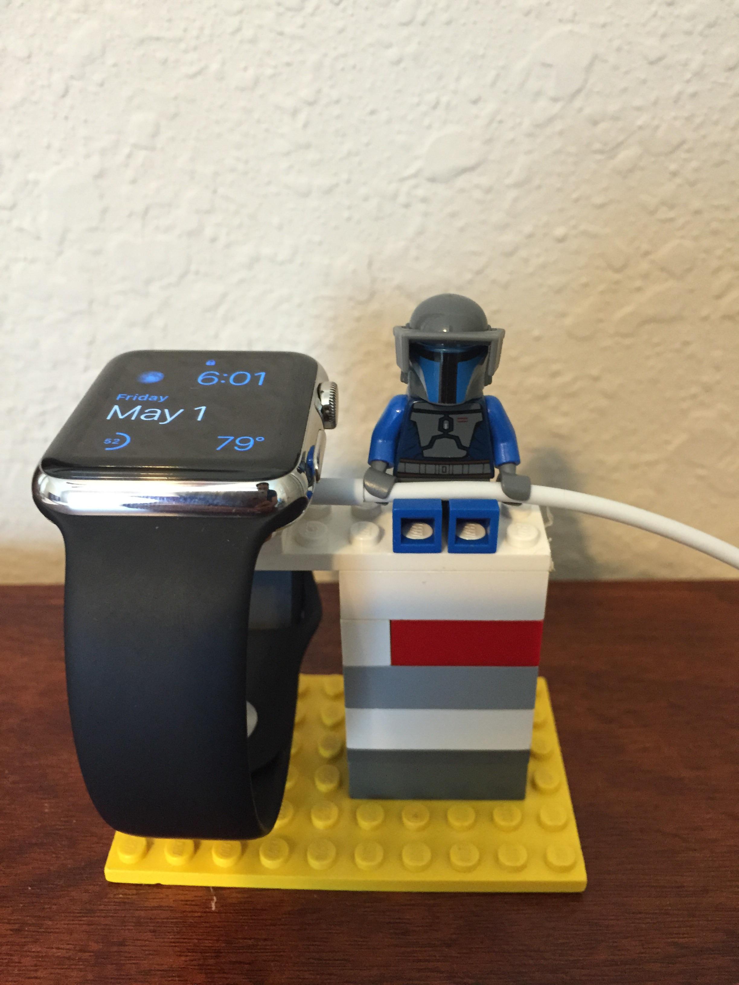 Everything is awesome with this Apple Watch stand made of LEGO