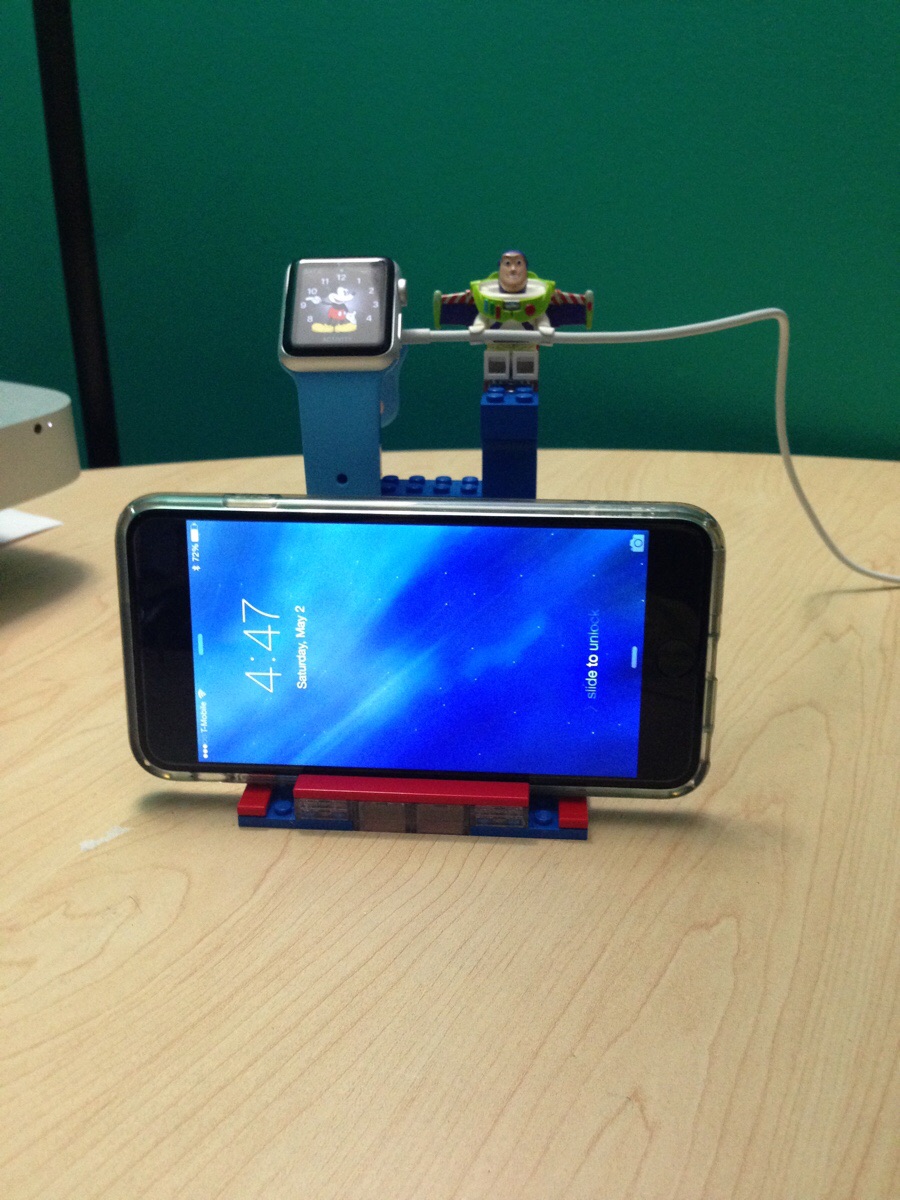 Everything is awesome with this Apple Watch stand made of LEGO