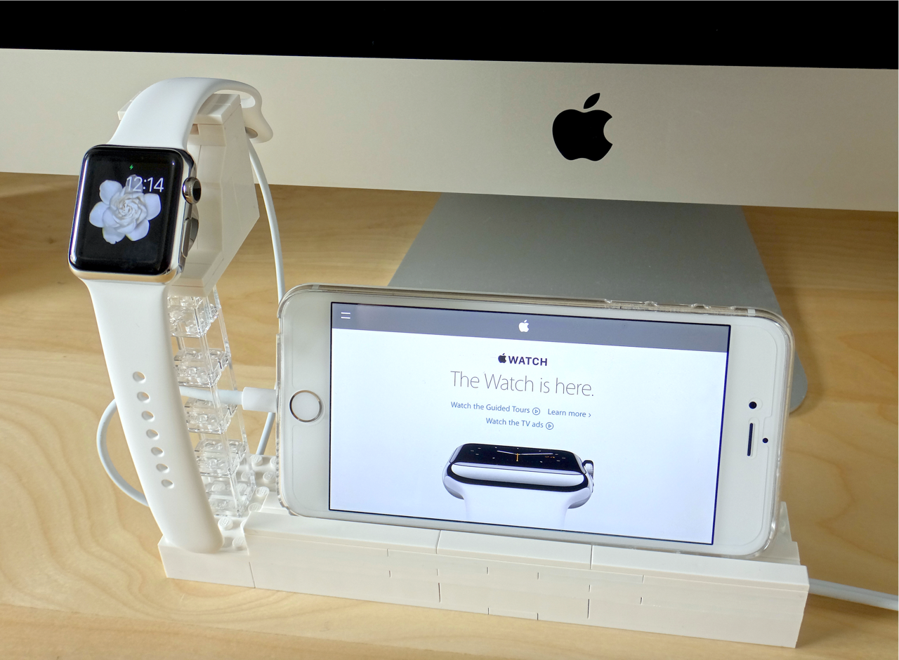 Everything is awesome with this Apple Watch stand made of LEGO