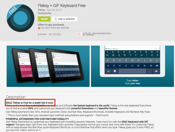 Download the Fleksy keyboard Android app w/ GIF & custom layout support ...