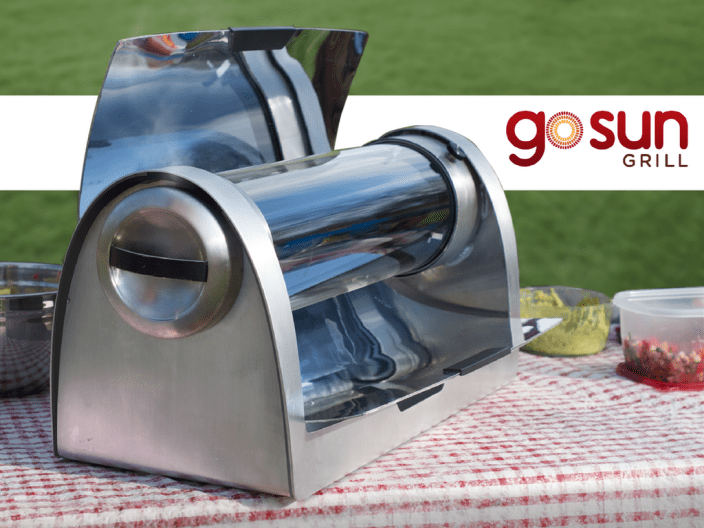 The GoSun Grill uses solar power to cook your food even at night