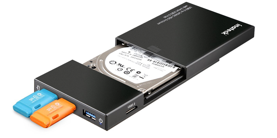 Inatech 2.5-Inch Hard Drive Disk Enclosure Case w/ three USB 3.0 ports ...