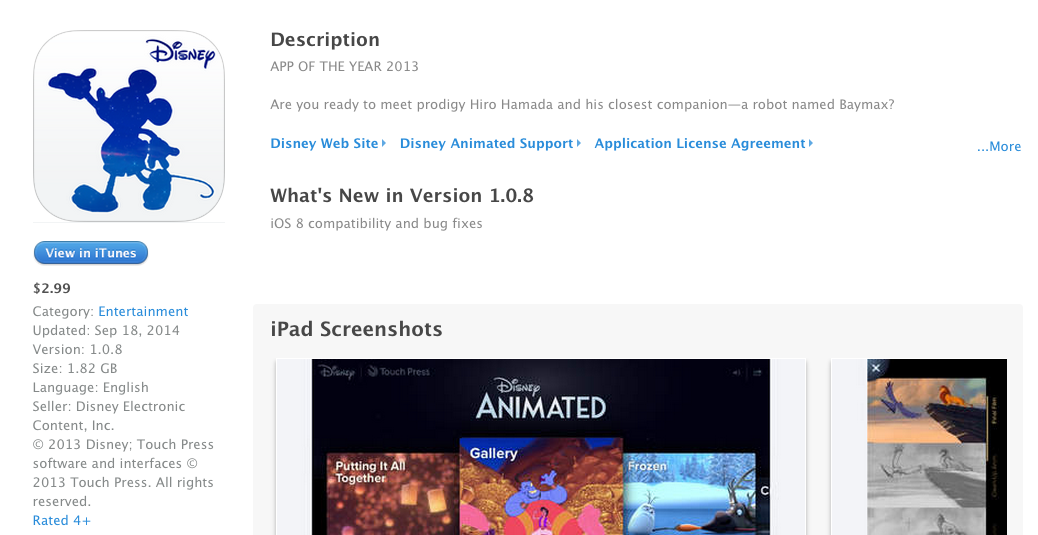 Disney's award-winning Animated iPad app hits a new all-time low price ...