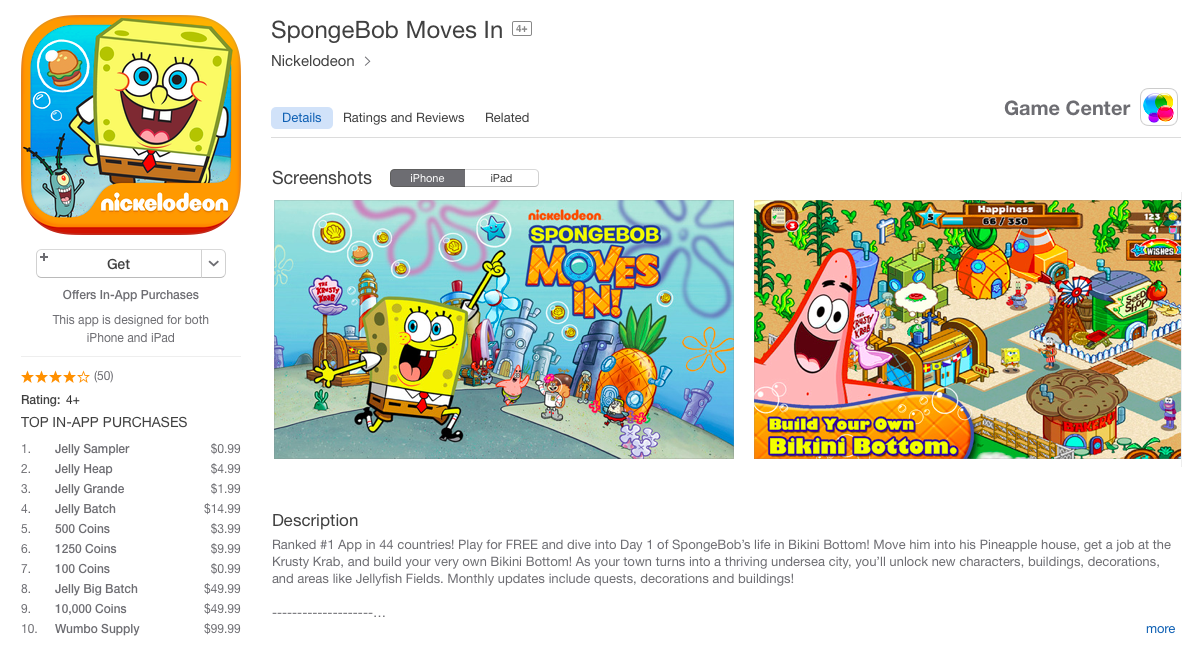 App Store Free App of the Week: SpongeBob Moves In ($4 value)
