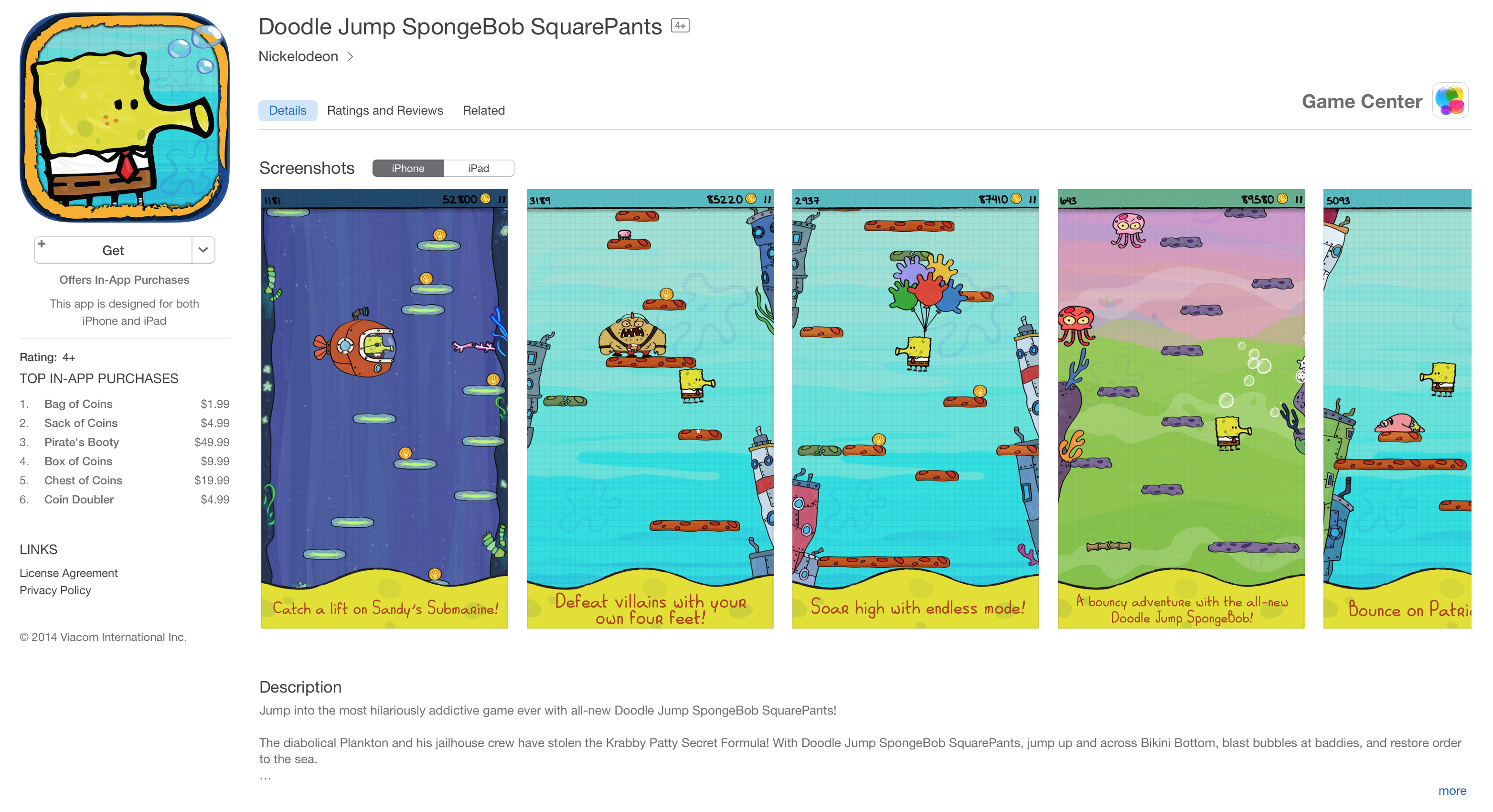 App Store Free App of the Week: Doodle Jump SpongeBob SquarePants ($2 ...