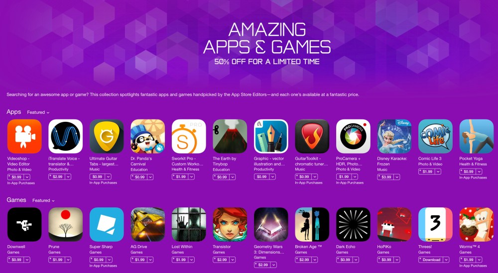 Apple's Amazing Apps & Games sale 50% off: Threes!, Transistor, PAC-MAN ...