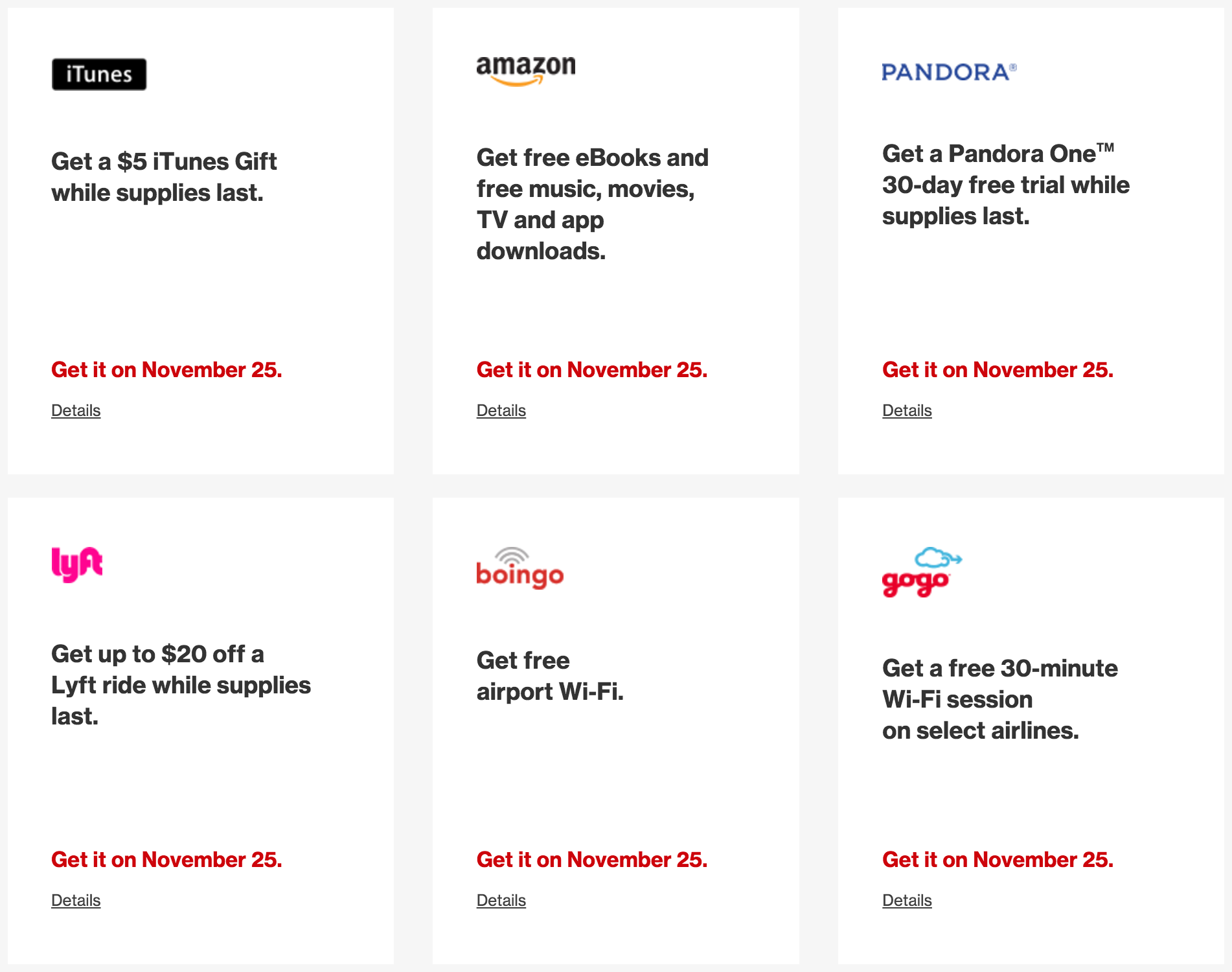 Verizon launches its Thanksgetting freebies promotion: 1GB of data, $5 ...