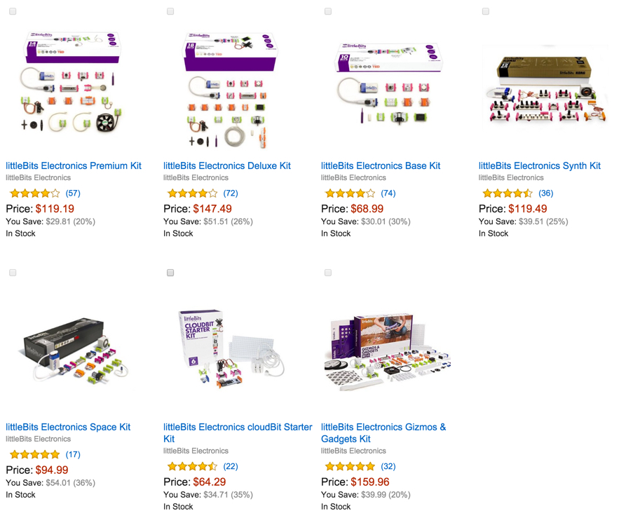 Amazon Gold Box - littleBits Electronics Kits up to 35% Off: cloudBit ...