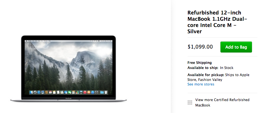 Several refurbished 12-inch MacBook w/ Retina display models are now ...