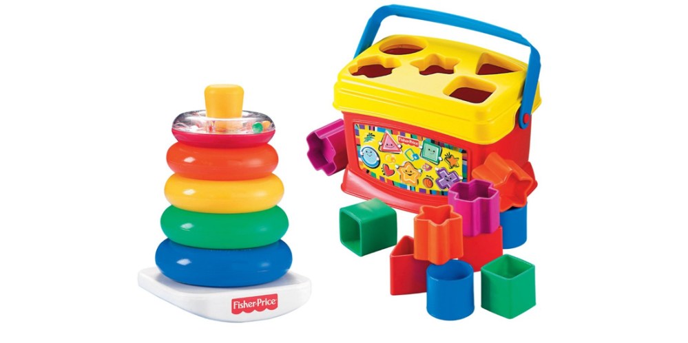 Fisher-Price Toys: Baby's First Blocks plus Brilliant Basics Rock-a ...