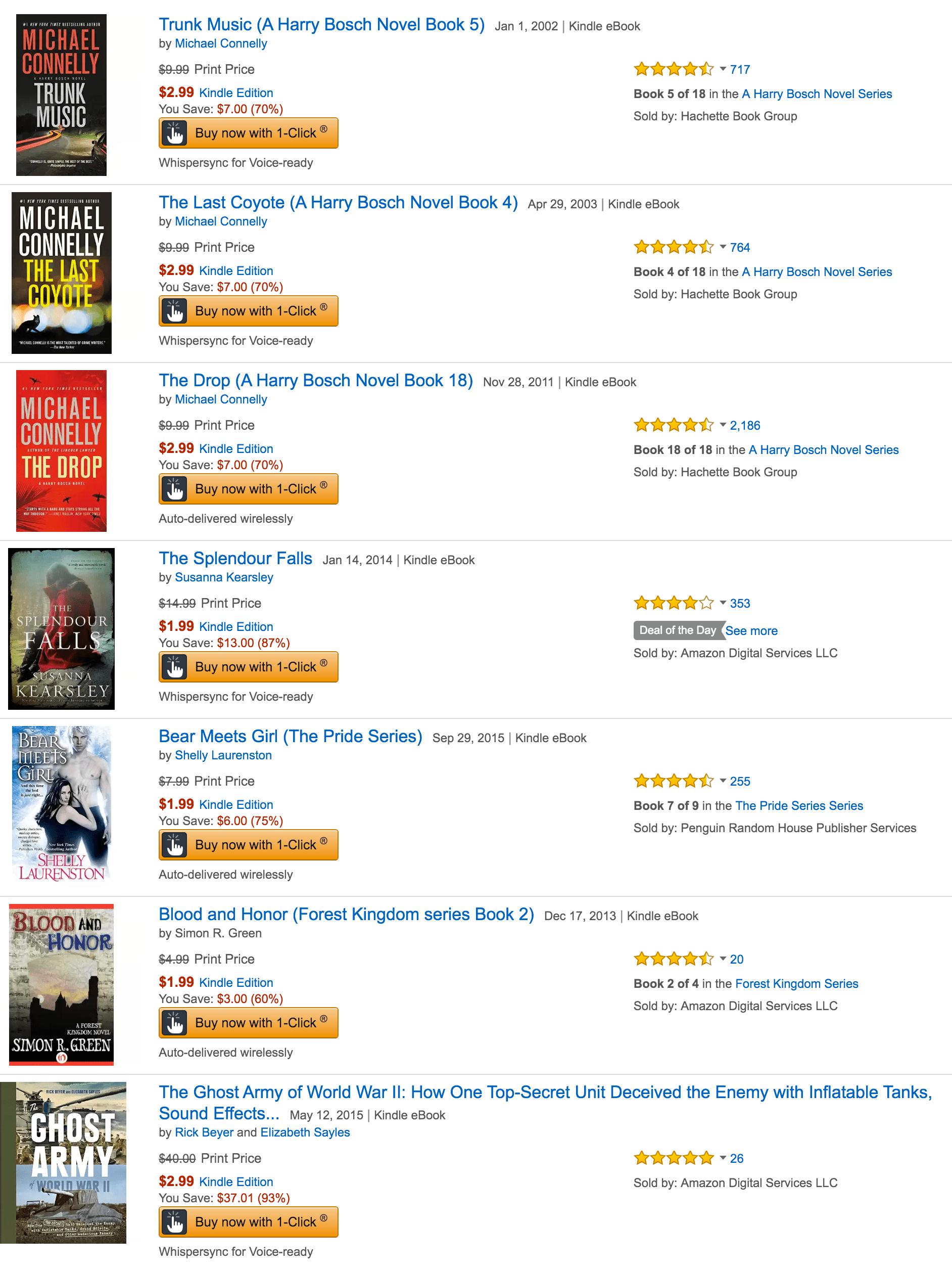 Best Selling Kindle eBooks from Michael Connelly, Shelly Laruenston ...