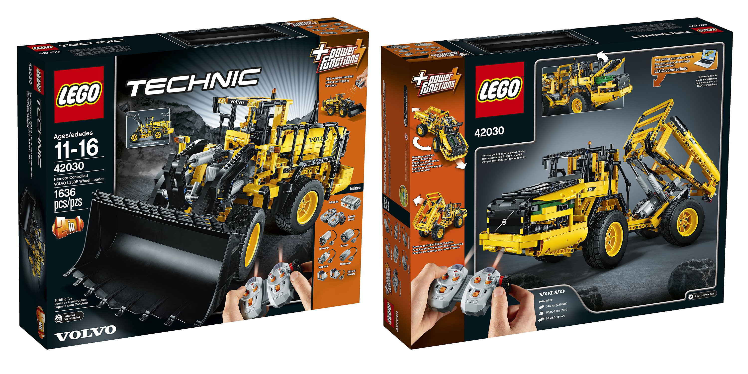 LEGO Technic Remote-Controlled 2-in-1 VOLVO Wheel Loader/Hauler $200 ...