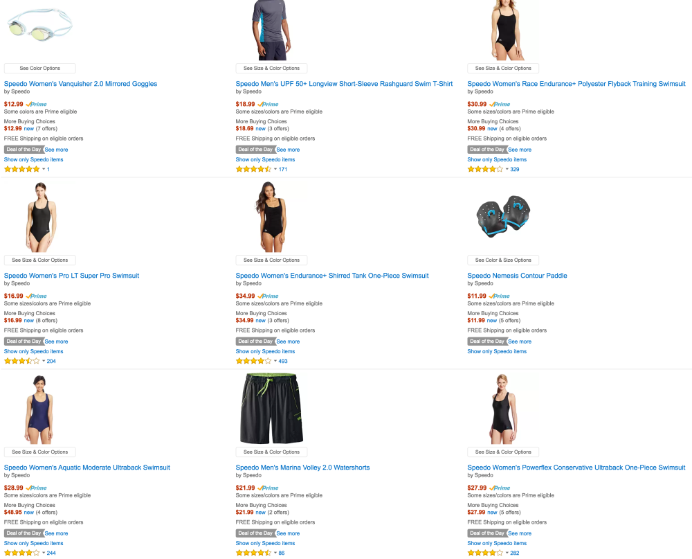 Sports/Fitness: 50% off Speedo swimwear - Men's trunks from $22, Wenzel ...