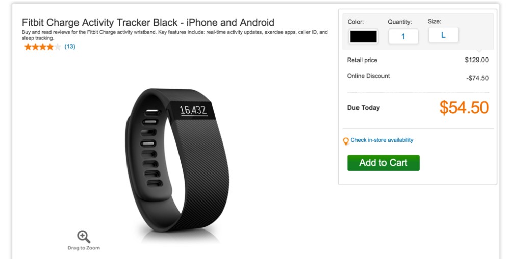 Daily Deals: Fitbit Charge Wireless Activity and Sleep Tracker $55 ...
