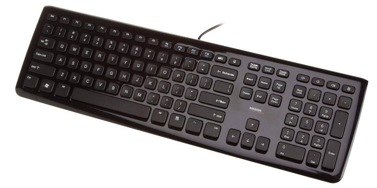 The best-selling AmazonBasics keyboard has a slim design and built-in ...