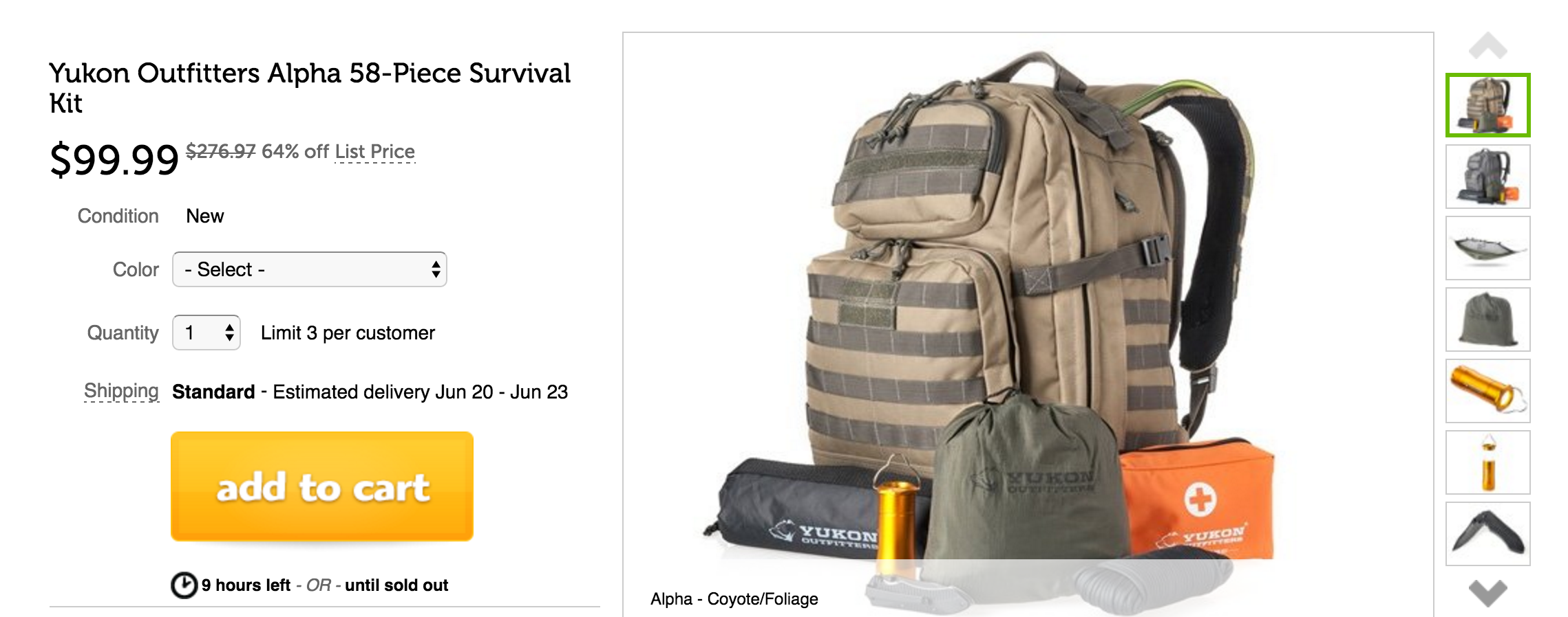 Be prepared for this summer's camping trip w/ the Yukon 58-pc Backpack ...