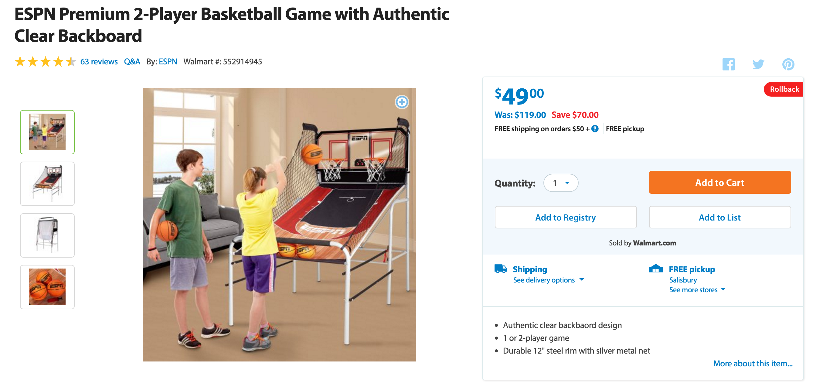Release your inner Steph Curry w/ this ESPN two-player basketball ...