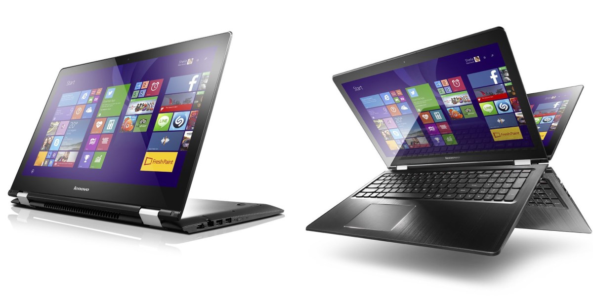 The 15.6-inch Lenovo hybrid notebook features a touchscreen and can ...