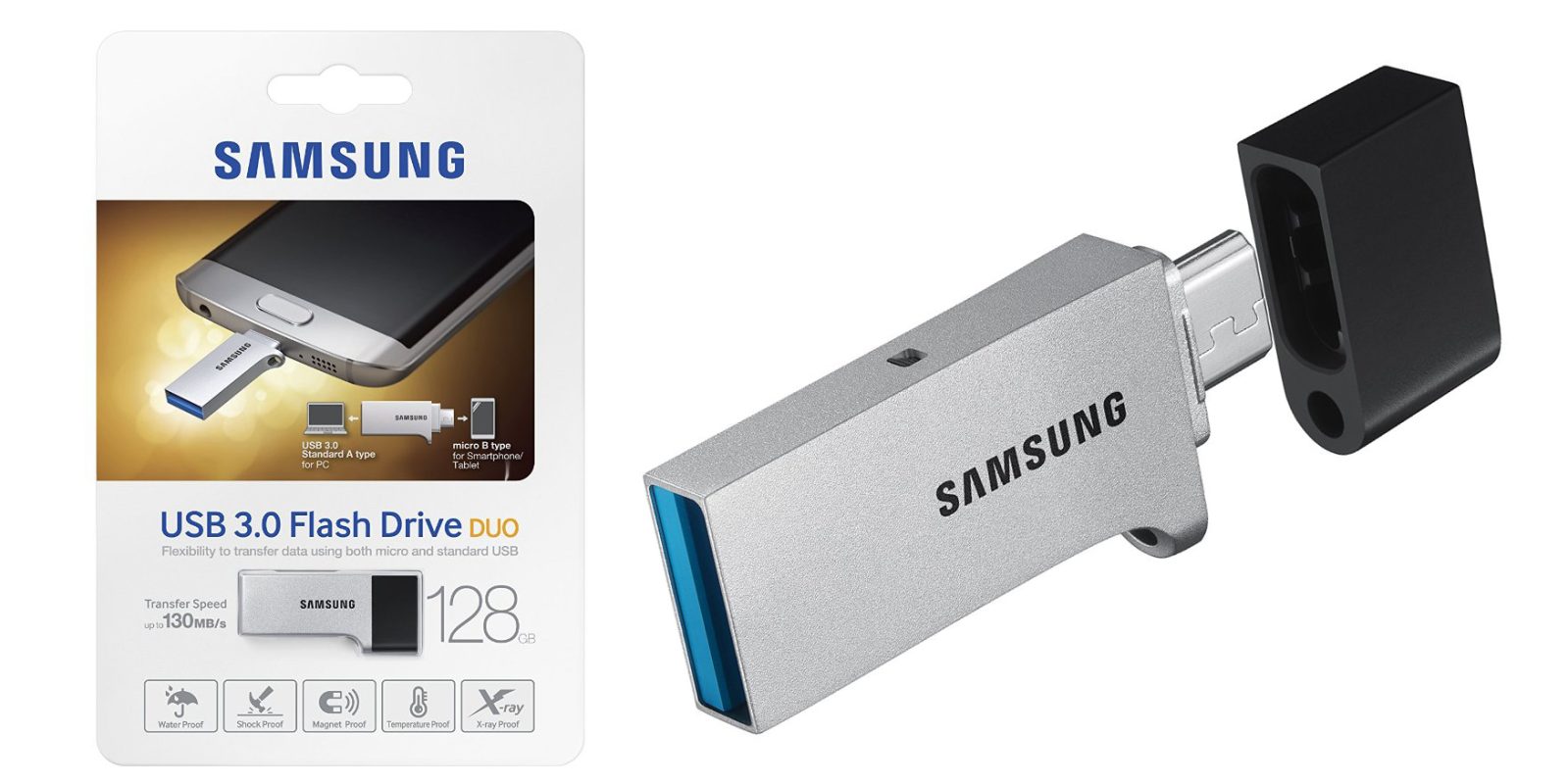 Samsung's metal Duo flash drives have USB 3.0 and microUSB connectors ...