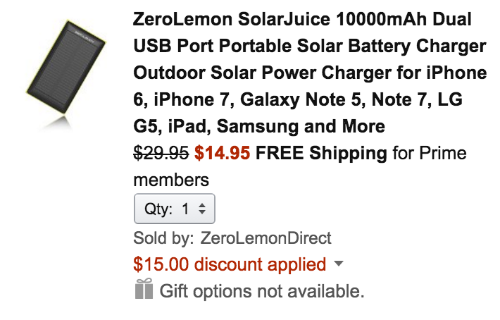 Green Deals: ZeroLemon Solar Dual-USB Power Banks 10000mAh $15 or ...