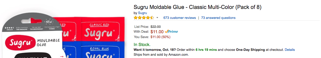 Sugru Moldable Glue works like magic. Get a Classic Multi-Color 8-pack ...