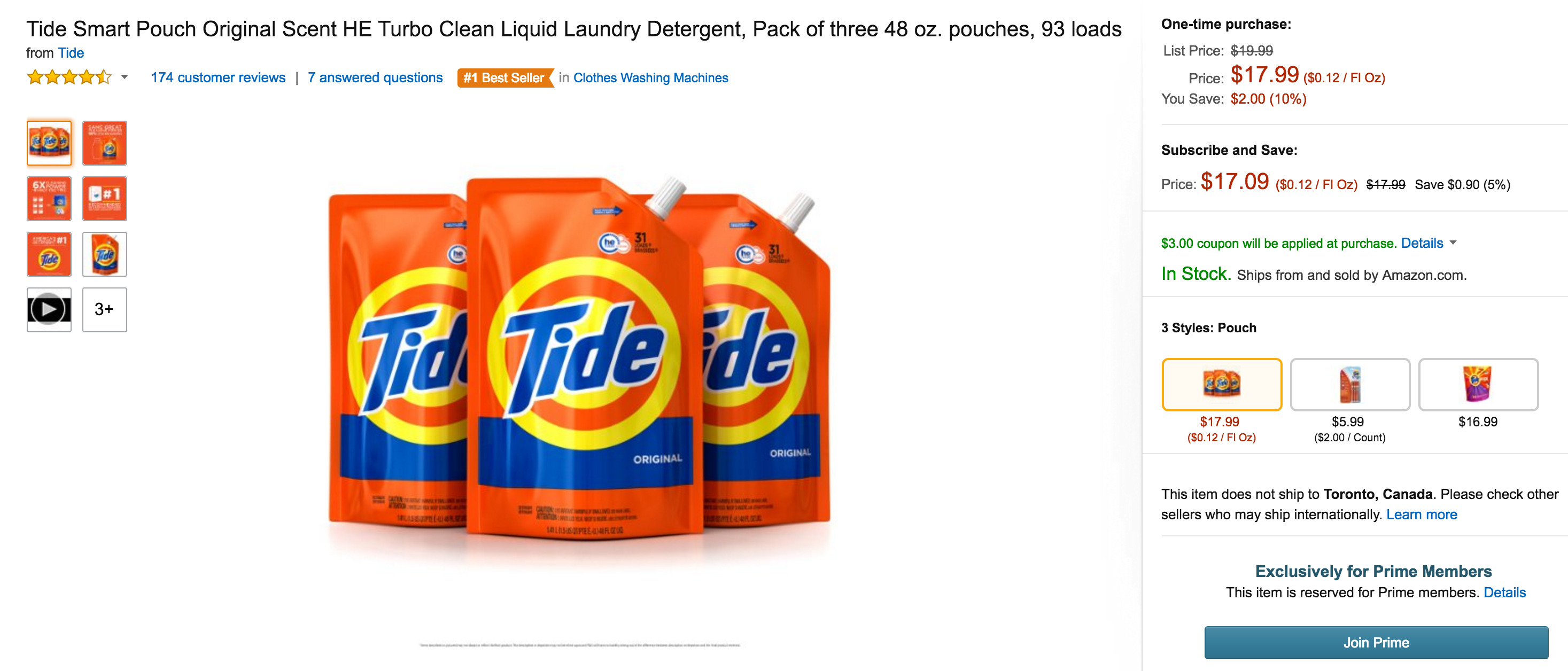 Amazon Laundry Detergent Sale: 3-Pack Tide Smart Pouch from $15 + deals ...