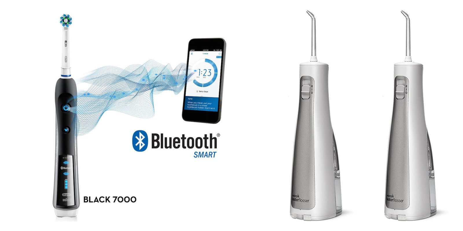 Waterpik Cordless Water Flosser $35 + Oral-B Pro 7000 SmartSeries ...