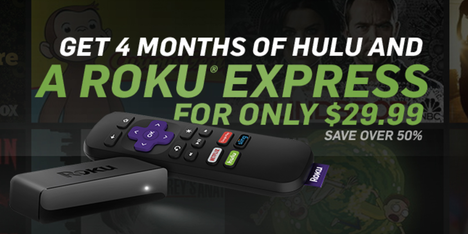 Get a Roku Express Streaming Media Player and four months of Hulu for ...