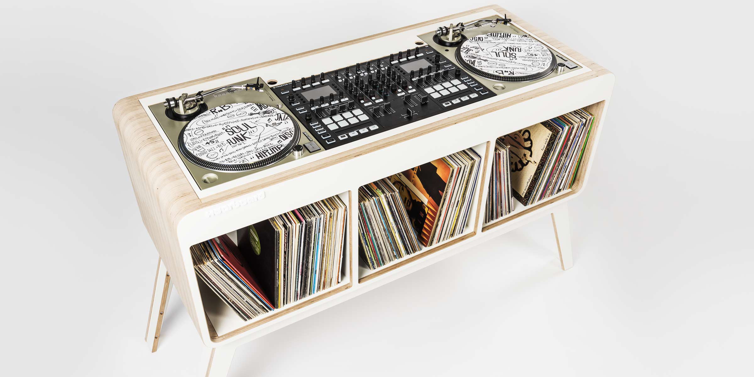 Music and mid-century design collide on this beautiful DJ stand that ...